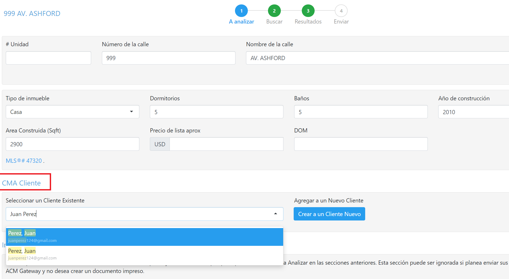 Vincule un ACM a sus Clientes PCS™ – RealtyServer