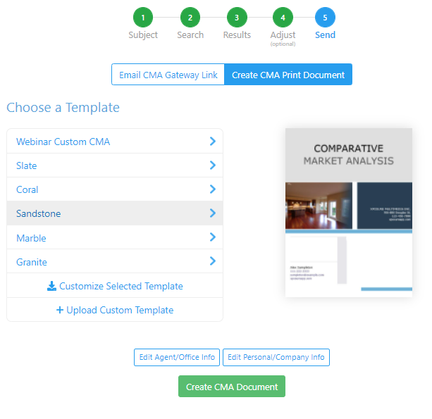 Download a PDF version of your CMA for archive – RealtyServer