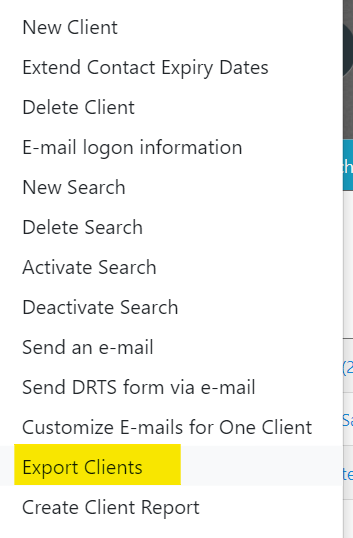 How do I export my client list? – RealtyServer
