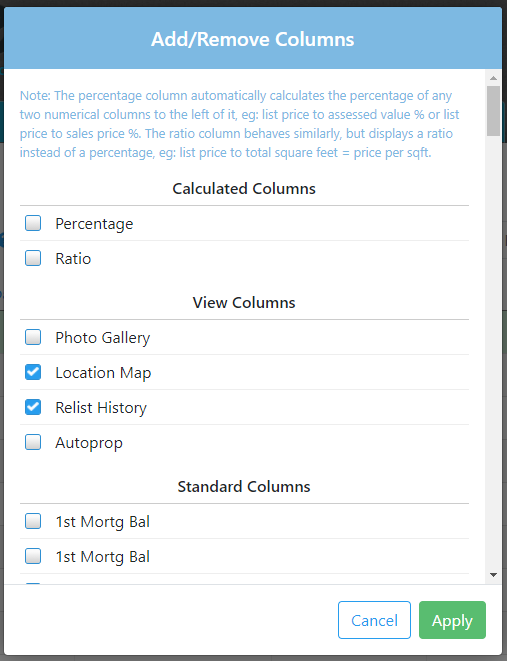 How do I customize the columns on the results page? – RealtyServer