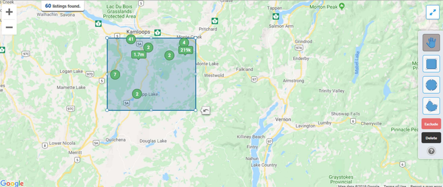 How to use the Map Search feature in the Search tab. – RealtyServer