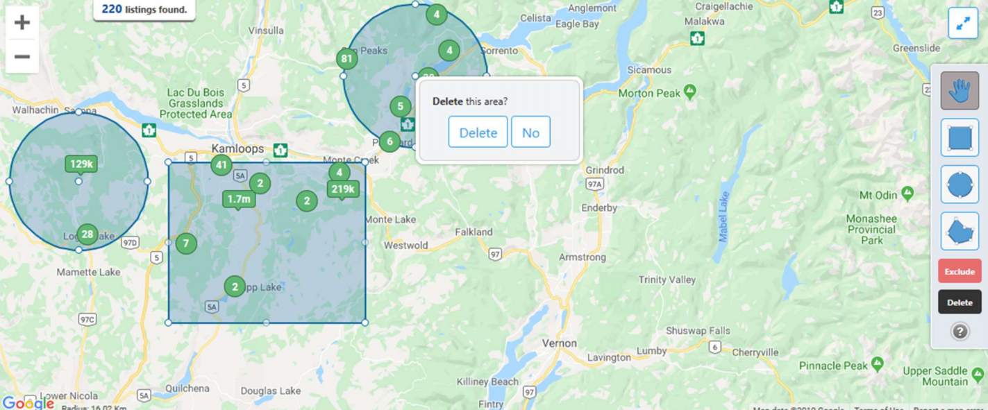 How to use the Map Search feature in the Search tab. – RealtyServer