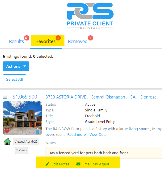 Client Notes in Private Client Services™ – RealtyServer