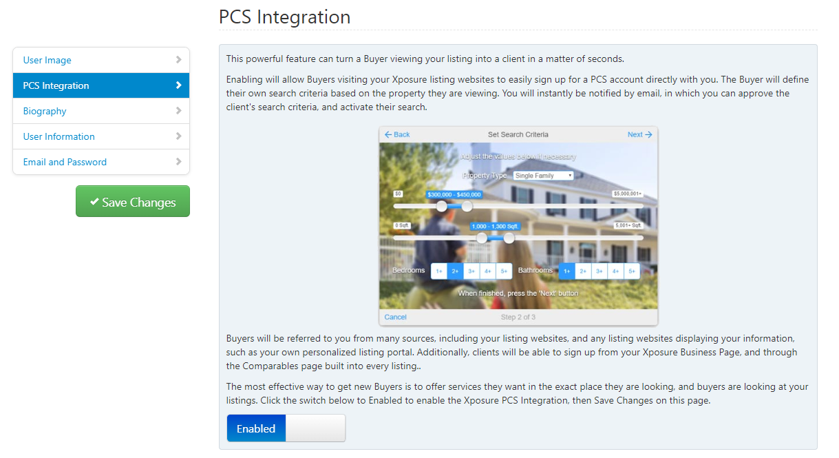 How do I activate PCS™ Sign up on my website? – RealtyServer